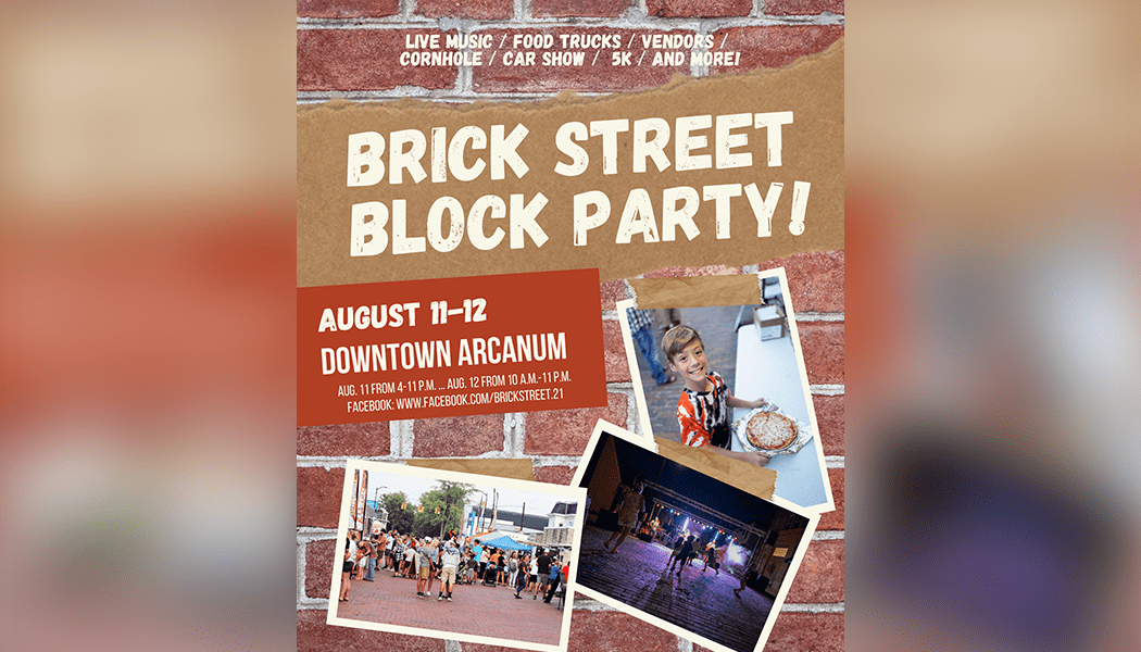 Arcanum Brick Street Block Party August 11 - 12 | My County Link