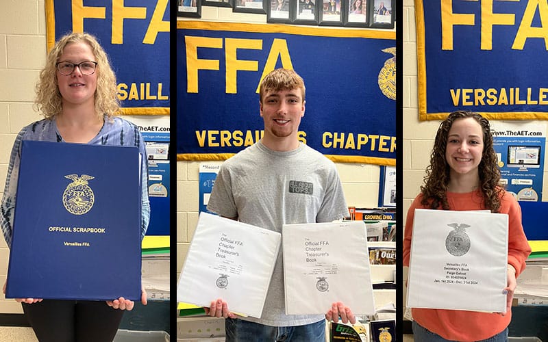 Versailles FFA Officers receive Gold-Rated Officer Books | My County Link