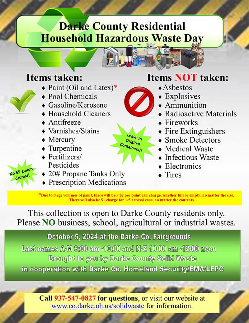 Household hazardous waste collection | My County Link