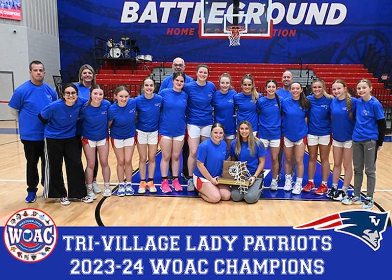 Tri-Village girls basketball wins 2023-24 WOAC Championship | My County ...
