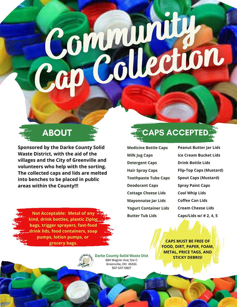 Save your caps and lids for benches | My County Link